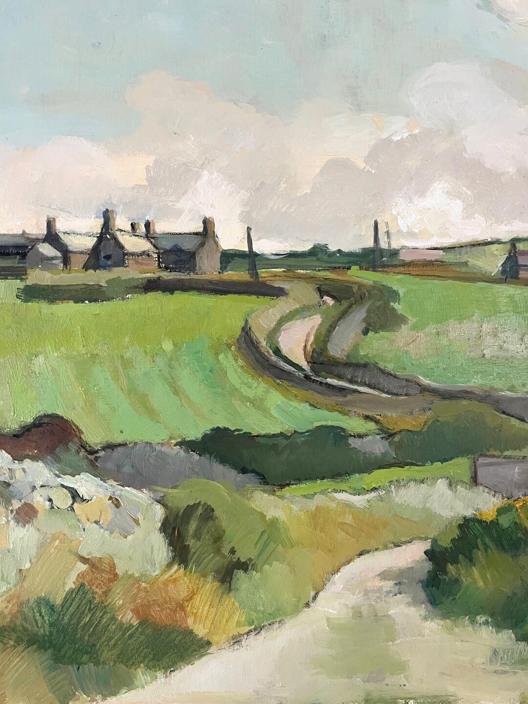 Oil Painting of Cornish Landscape, Path to Botallack, Penwith, Cornwall ...