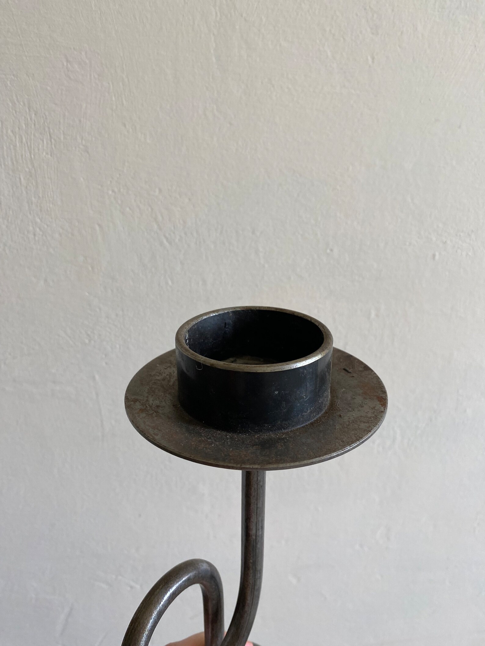 Modernist Loop Candle Stick Holder, French Vintage Candlestick With ...
