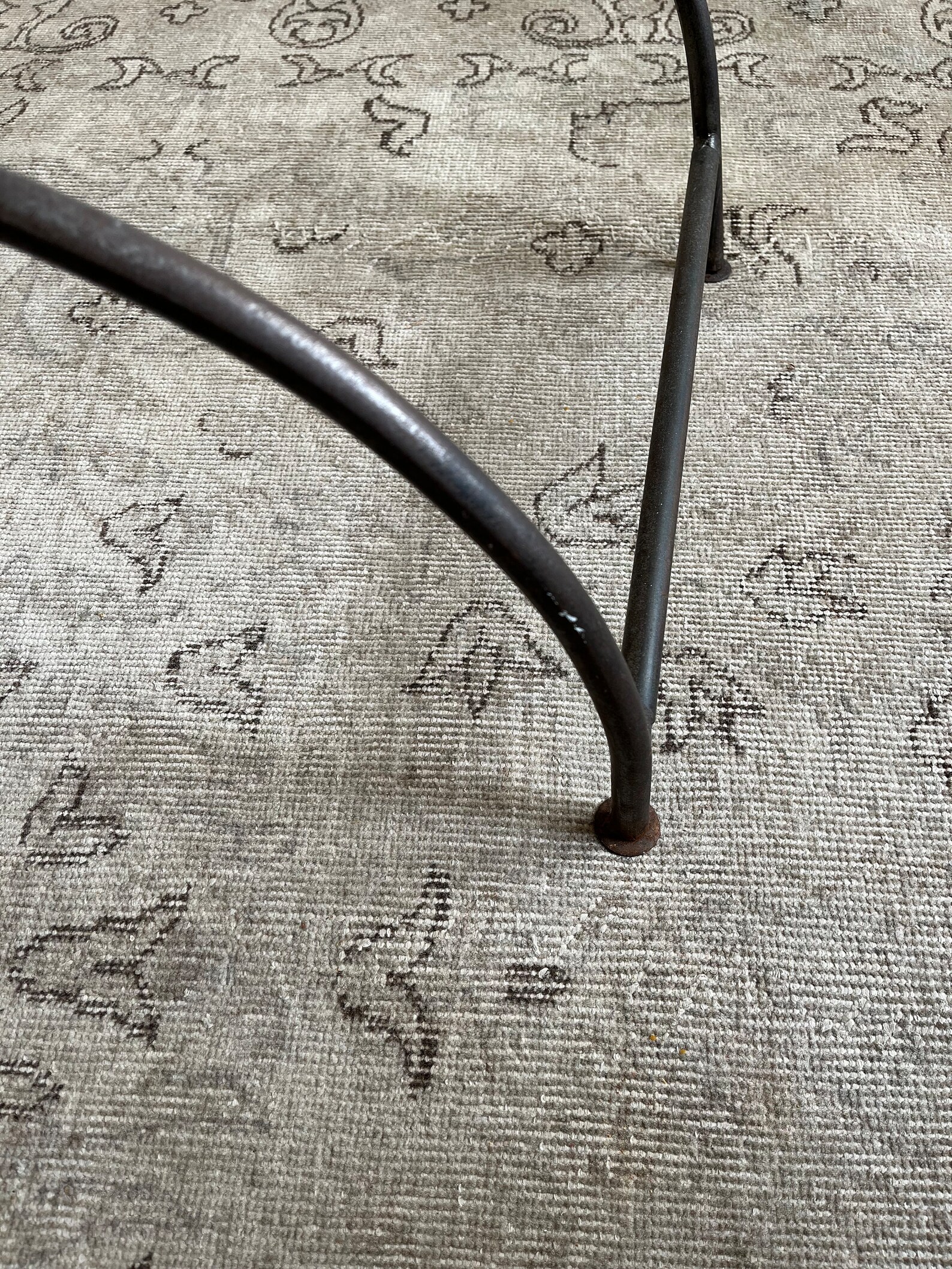 Neoclassical Style Wrought Iron X Frame Stool Artisan Blacksmith Made ...