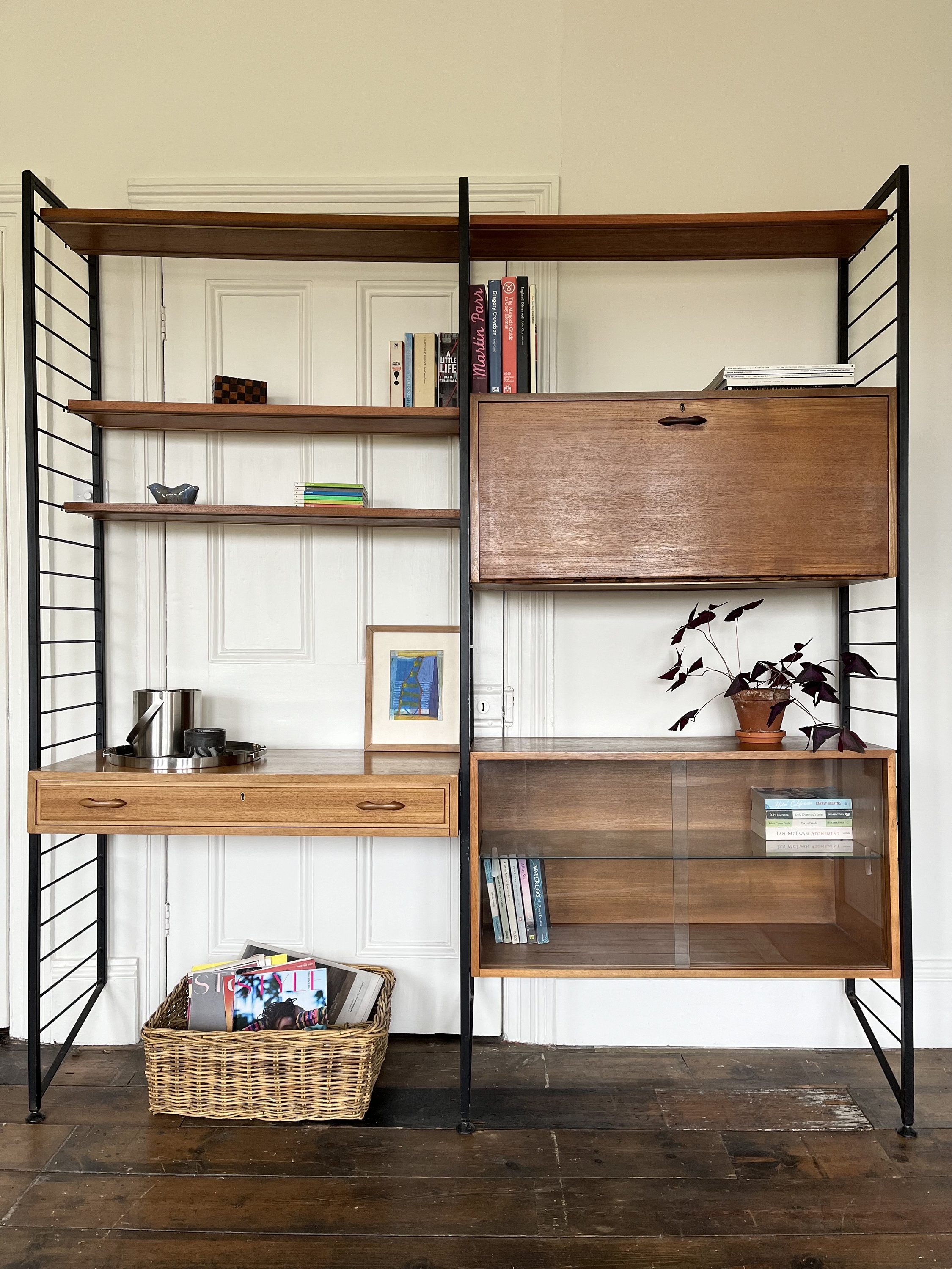 Ladderax Mid Century Shelving System - Modular Teak Shelves & Cabinets ...