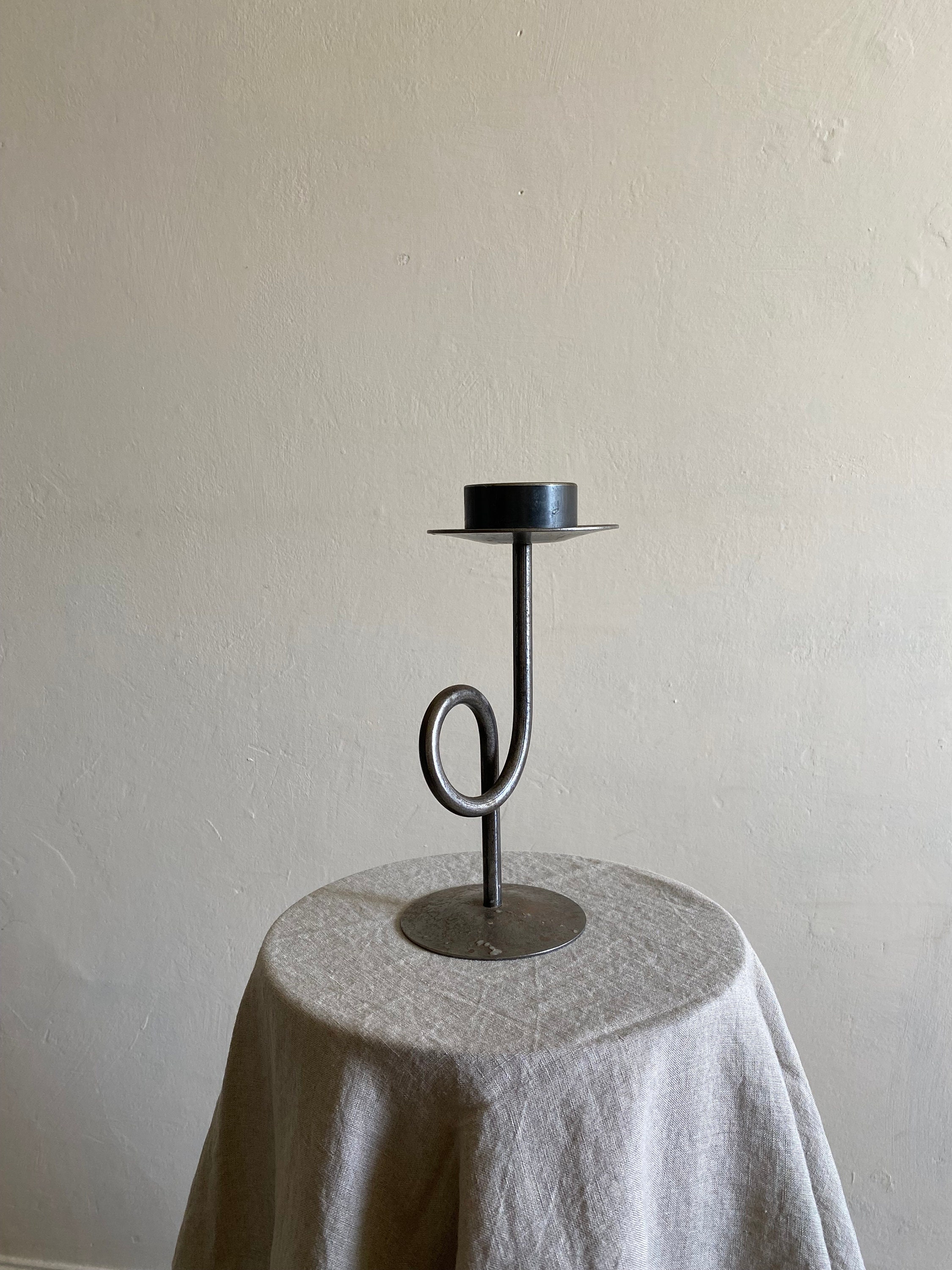 Modernist Loop Candle Stick Holder, French Vintage Candlestick With ...