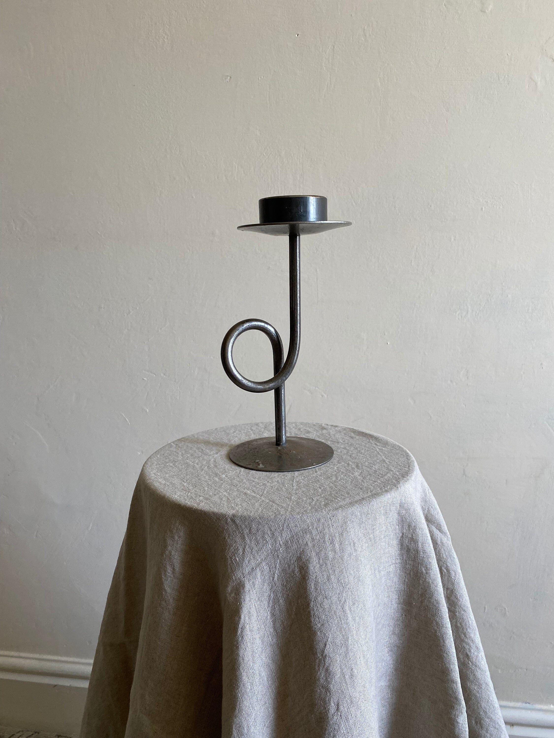 Modernist Loop Candle Stick Holder, French Vintage Candlestick With ...