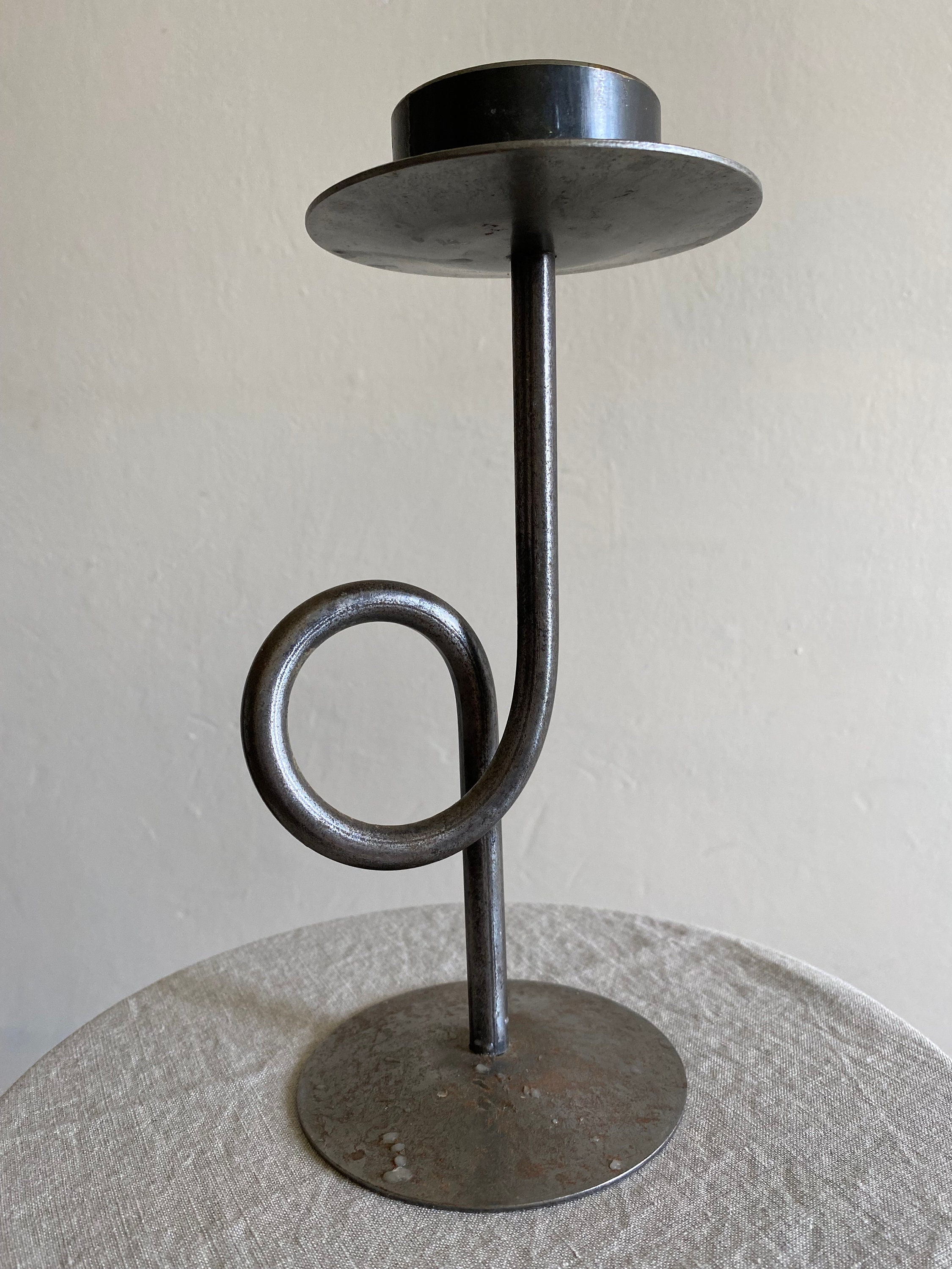 Modernist Loop Candle Stick Holder, French Vintage Candlestick With ...