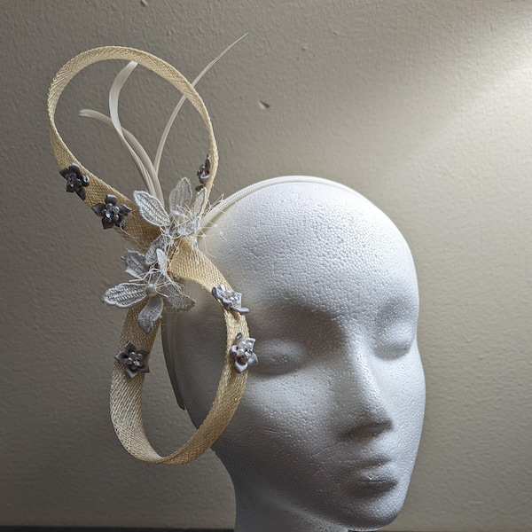 Straw Fascinator - Etsy