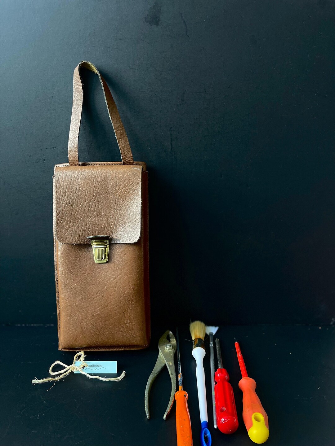 Vintage Thick Leather Map Bag, Explorer Wallet, Painter Organiser ...