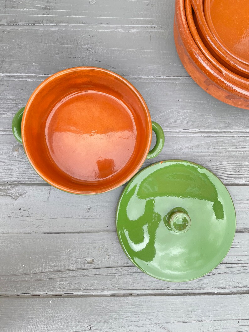 Lovely Green Glazed Ceramic Pot With Lid. Terracotta Glazed - Etsy