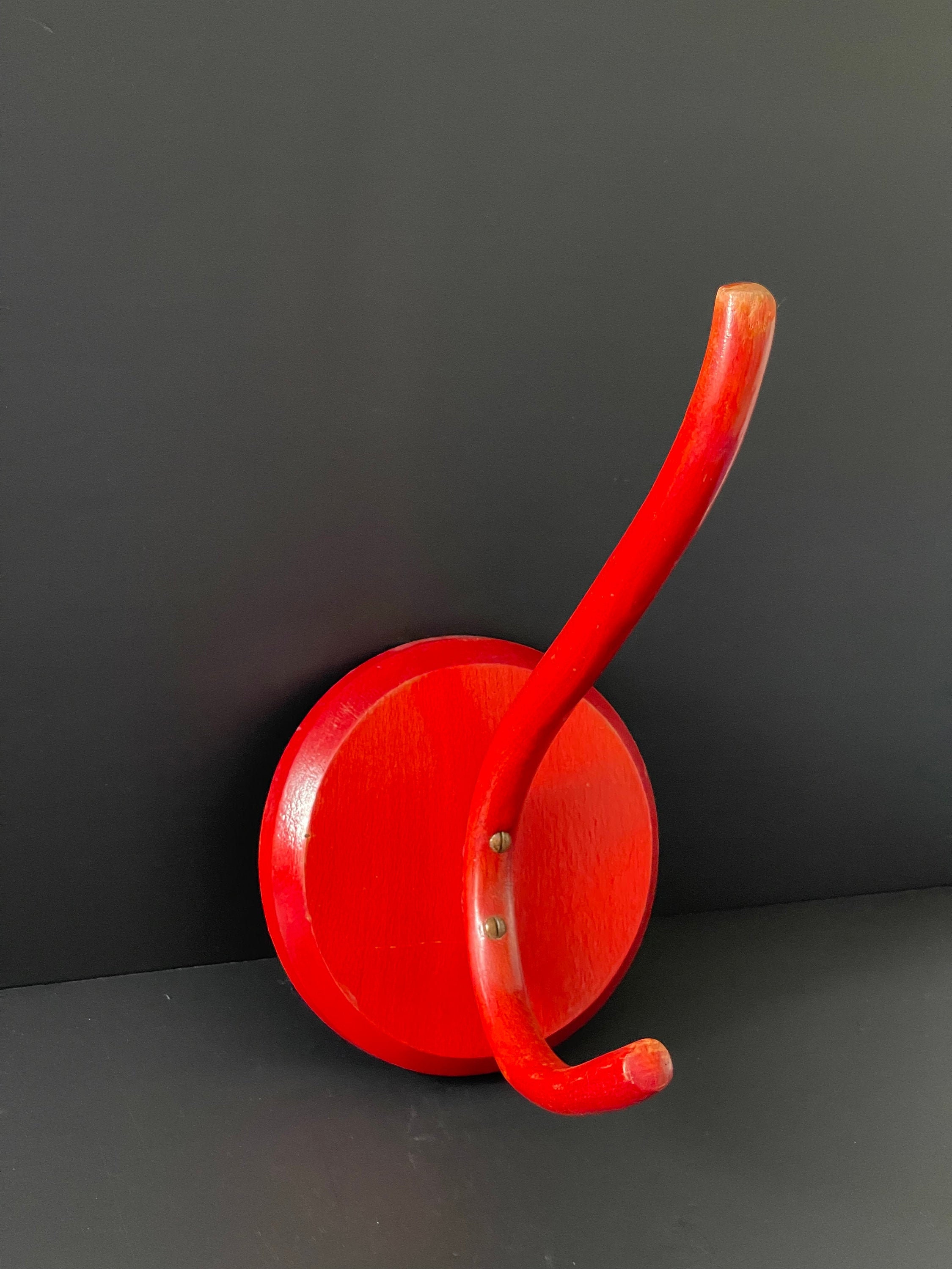 Intriguing Vintage Red Coat and Hat Hook Large Wooden Retro - Etsy UK