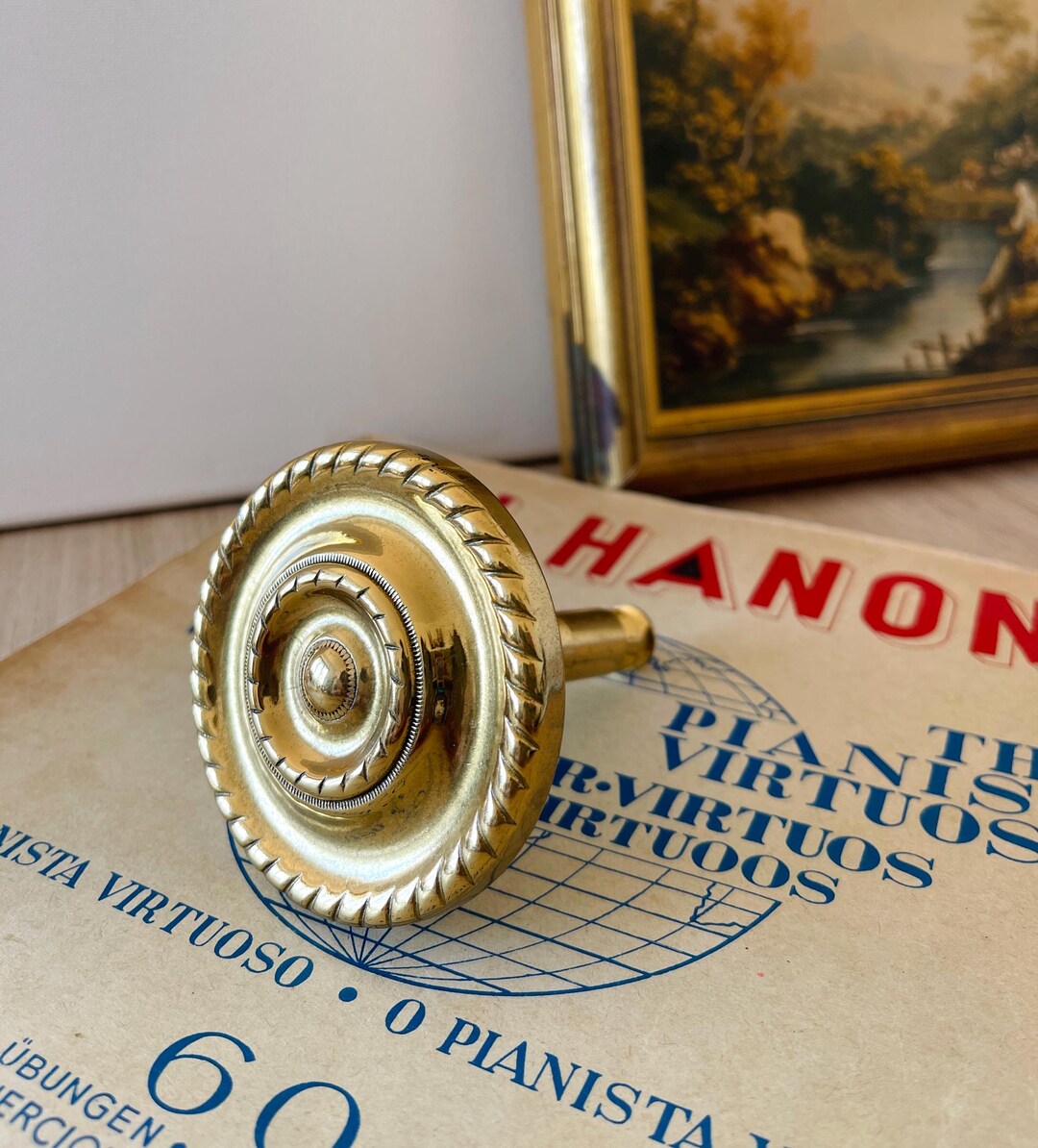 Vintage Solid Brass Tie Back Handle, Metal Coat Hook, Decorative Knob ...