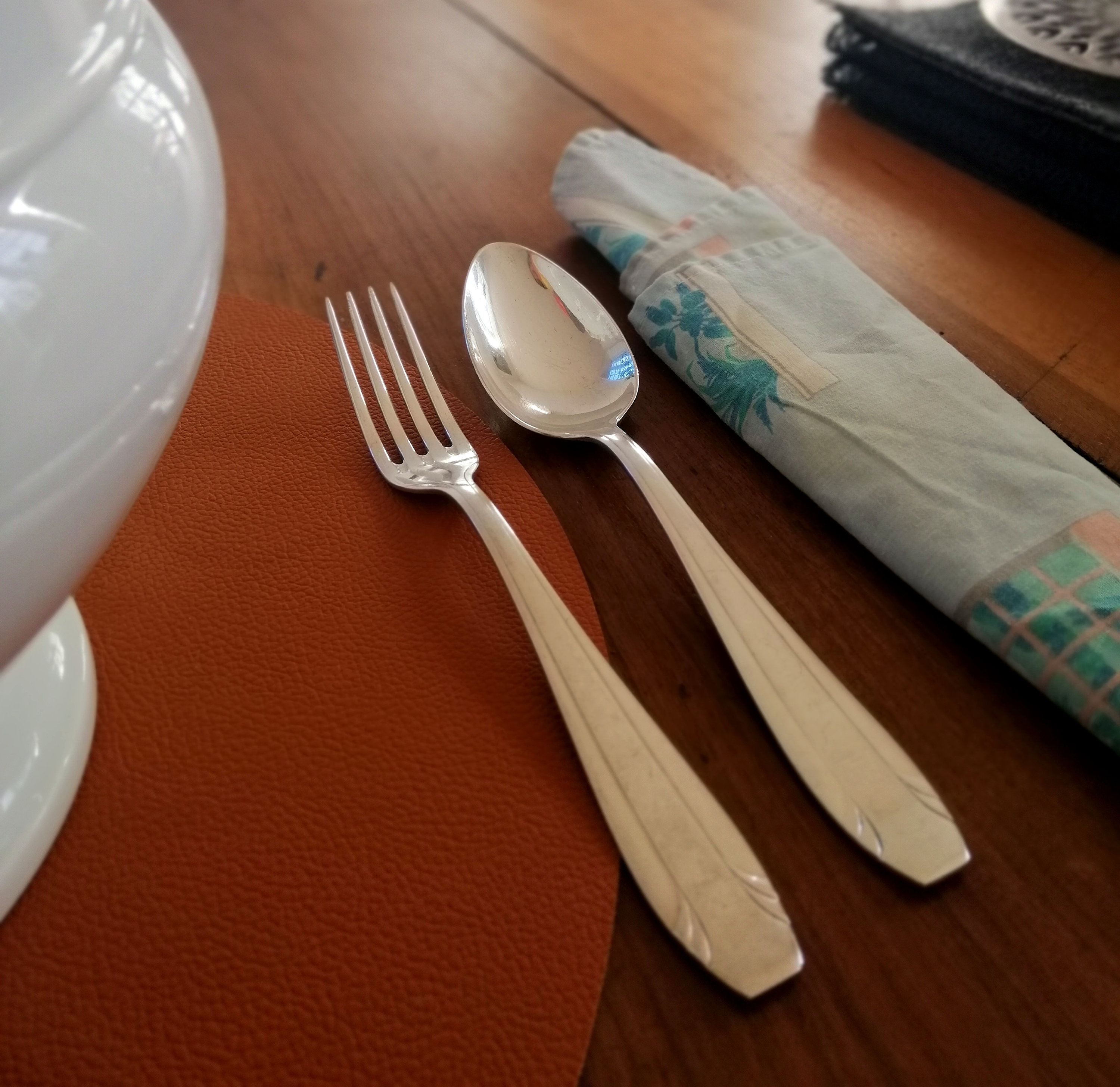 Vintage 8 Pairs Silver Plate Table Spoon and Fork. Set of 8 Spoons,8 ...