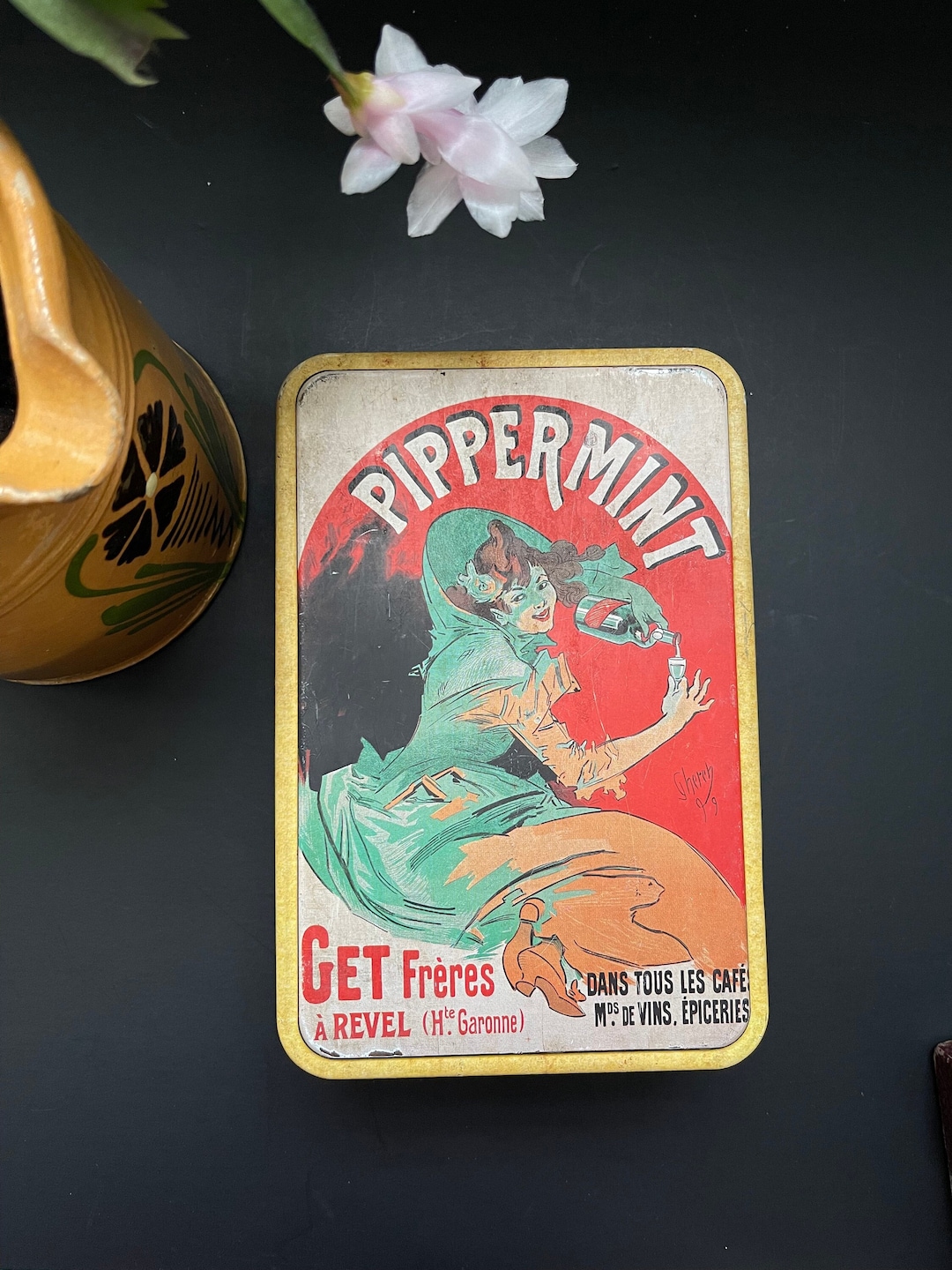 Vintage Massilly France Tin Box, Pippermint Get Freres Cover Print ...