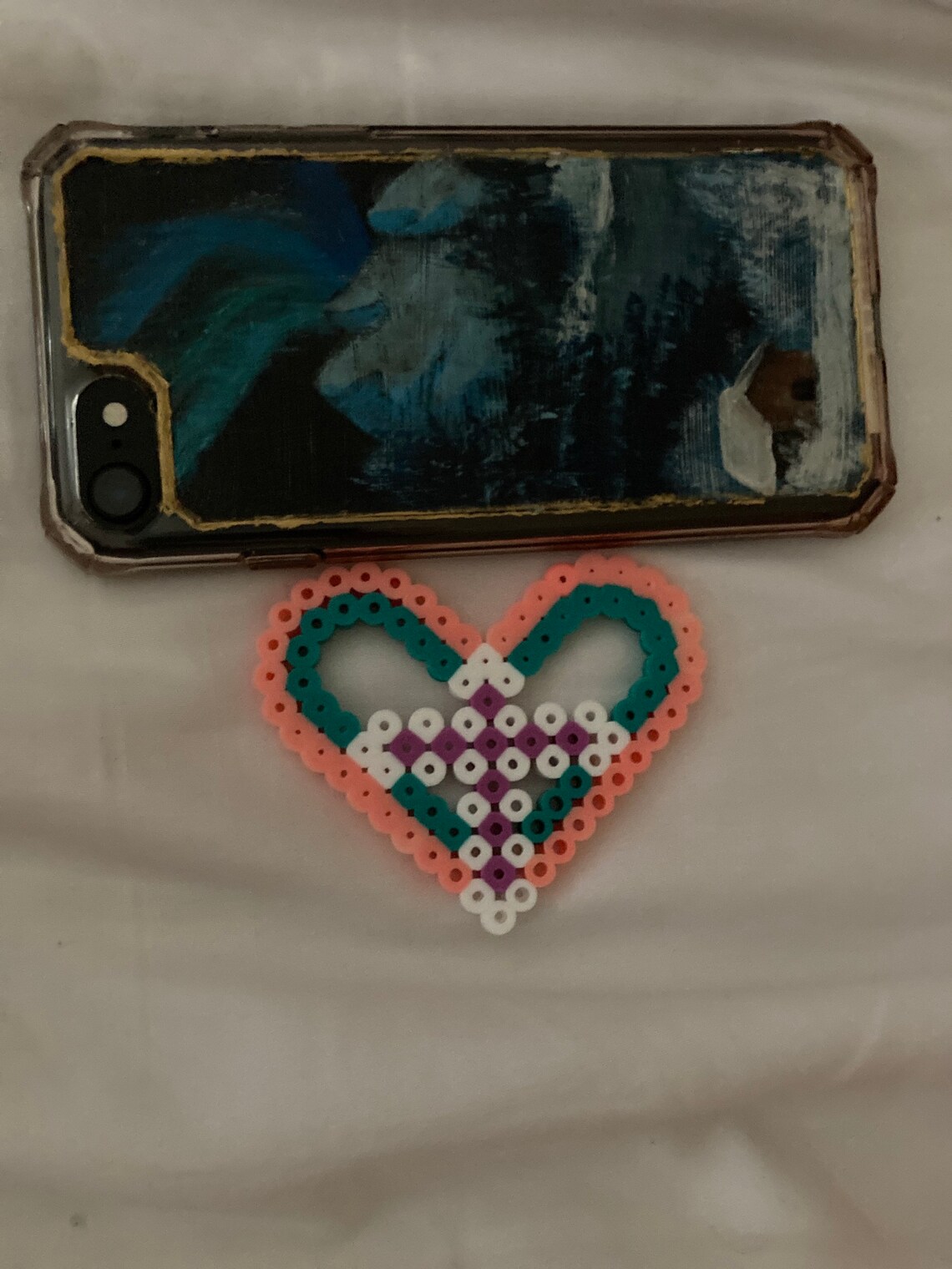 Cross Inside of a Heart (religious Perler Bead) - Etsy
