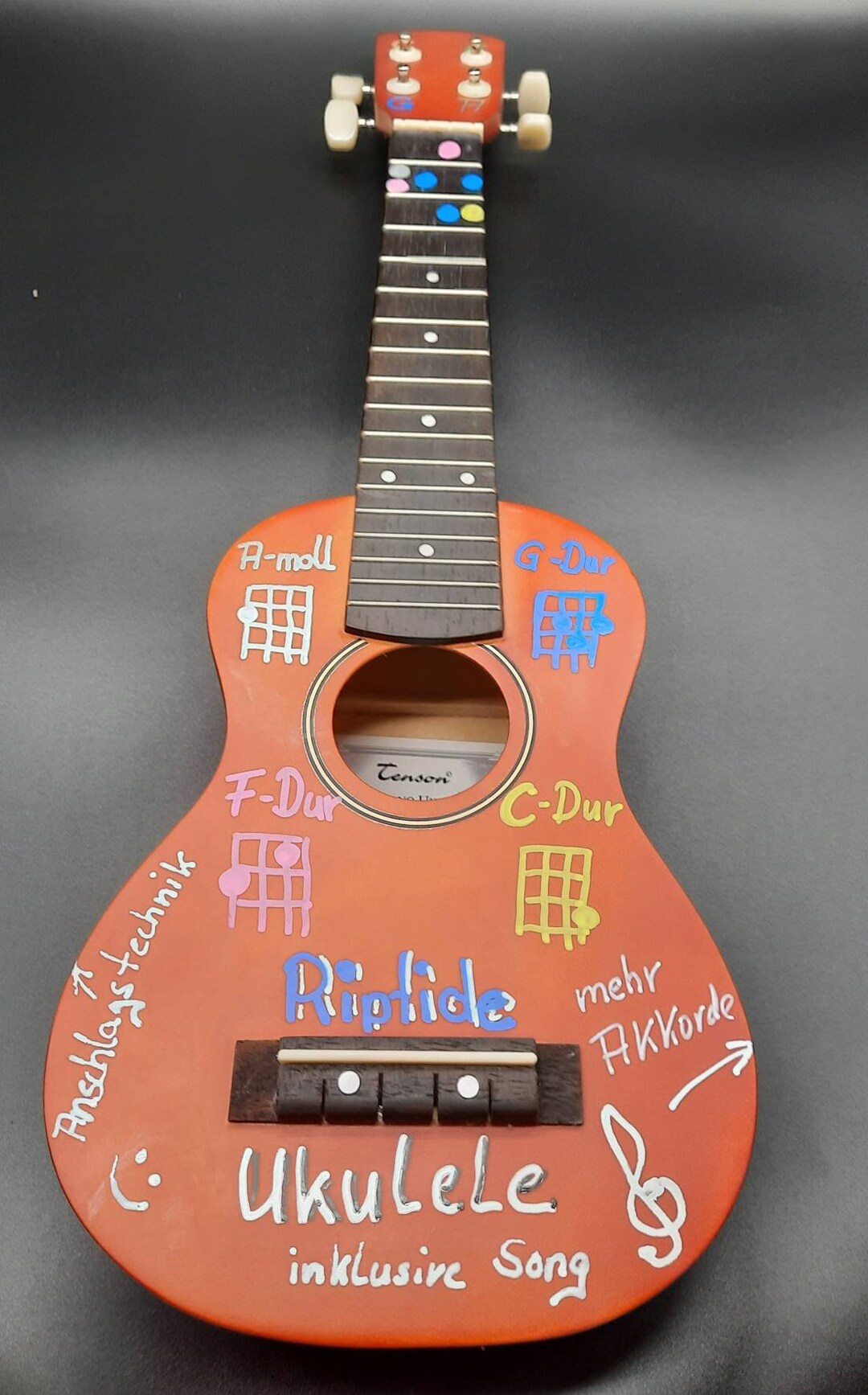Soprano Ukulele With Riptide Song Hand-painted Including Game ...