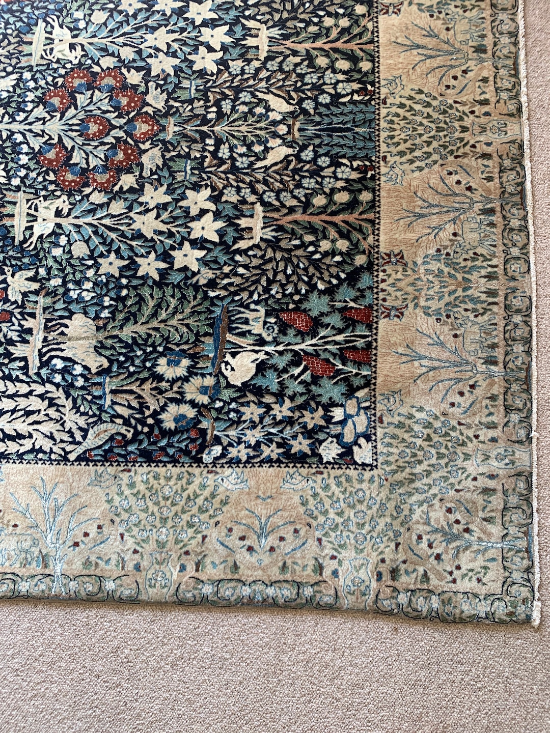 Rare Vintage Tree of Life Persian Rug - Etsy