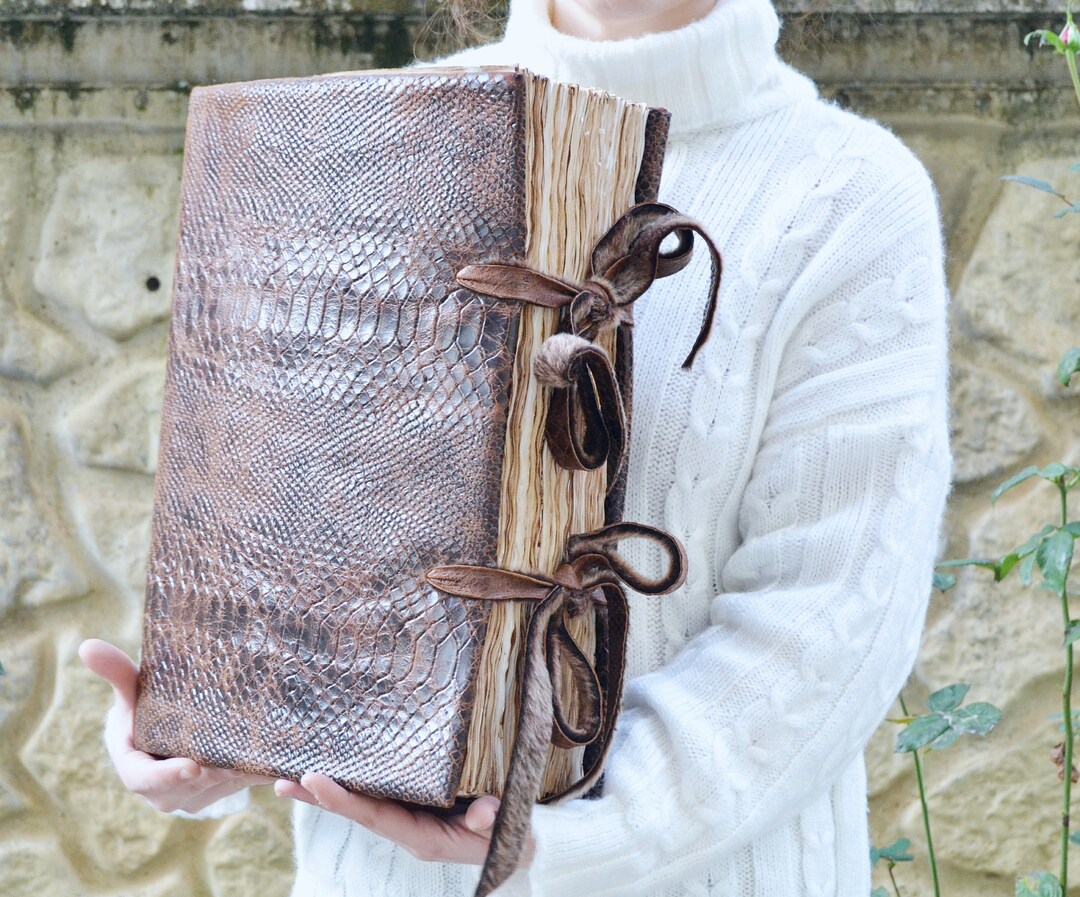 Extra Large Genuine Leather Handmade Journal -rustic Huge Medieval ...