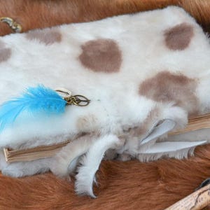 Leather Fur Cover Writing Journal - Fluffy Handmade Vintage Style Diary ...