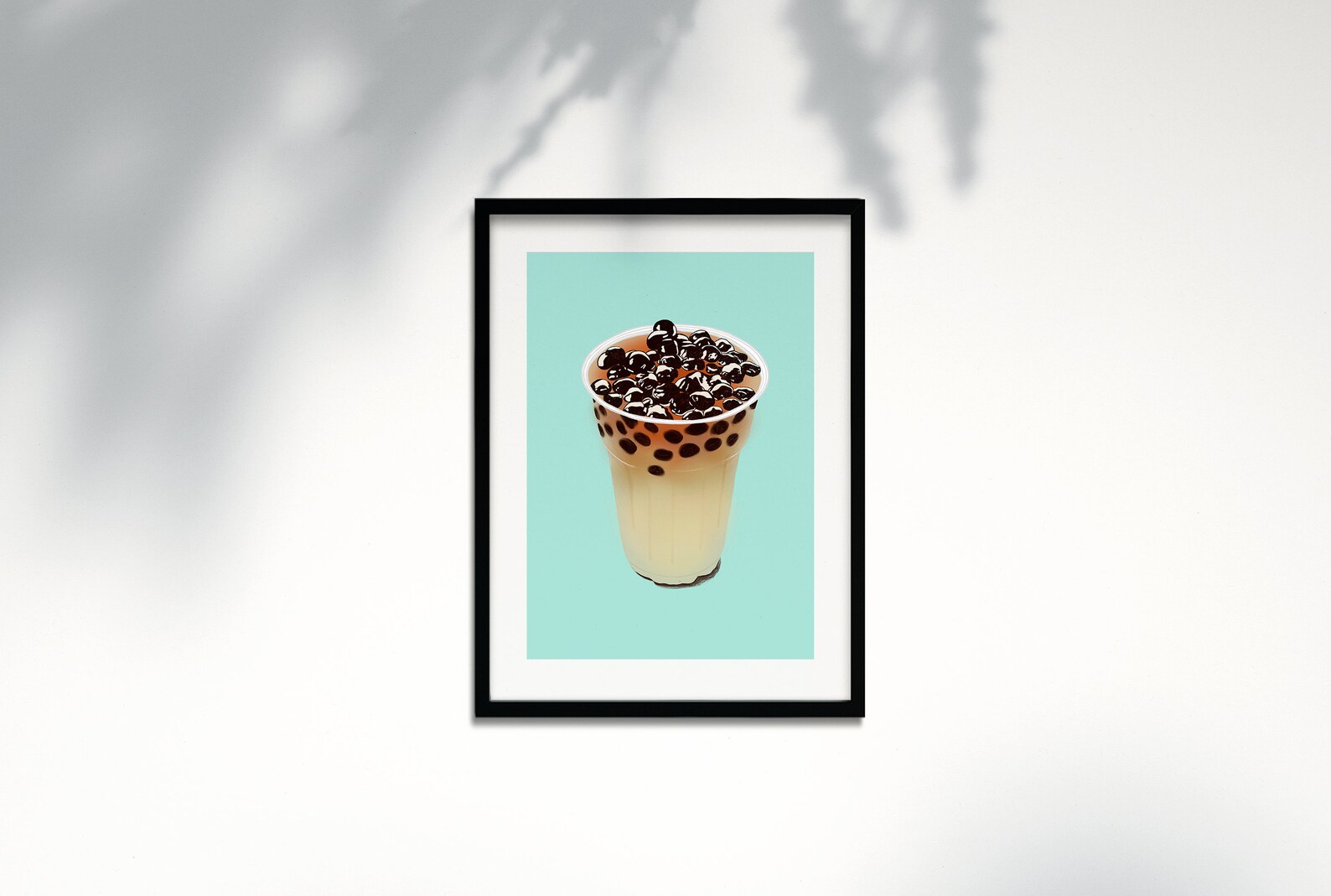 Boba | Bubble Tea Art Print | Wall Art Digital Food Sketch | Animated ...