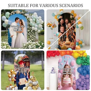 Custom Arch Backdrop Cover: Spandex Fabric, Double-sided Printing ...