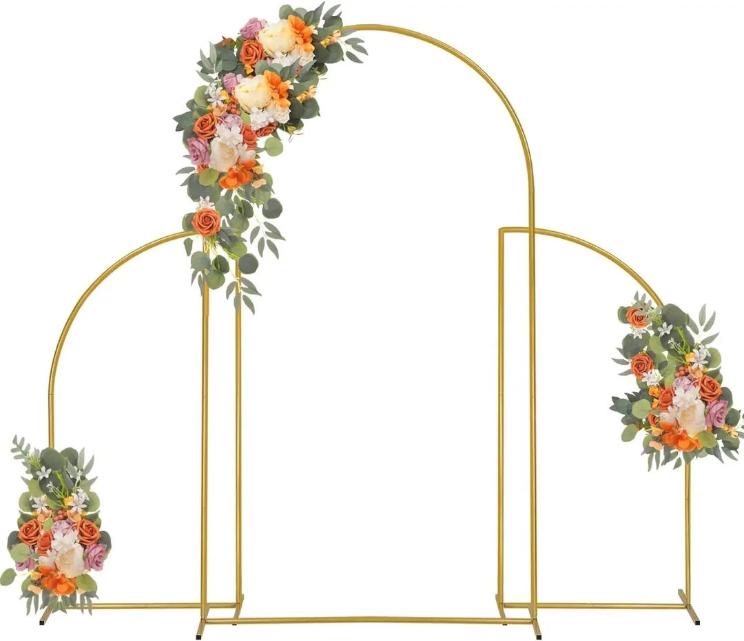 3 Pcs Set Wedding Party Arch Decor Metal Floral (NO COVERS INCLUDED ...