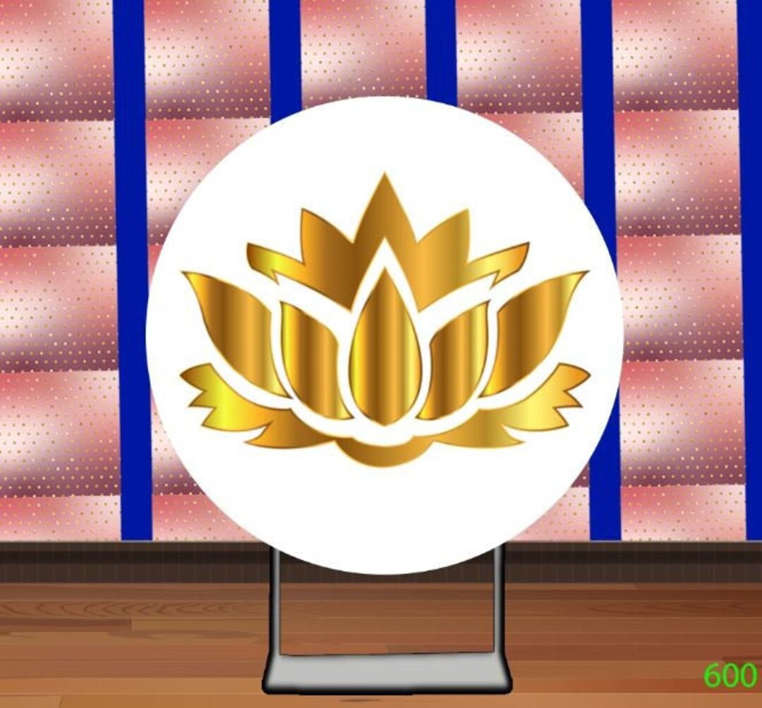 Lotus Flower Wall Wedding Backdrop Decoration Gold Lotus Photo Booth ...