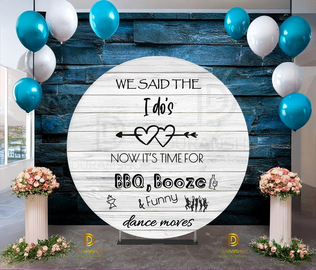 Personalized Wedding Backdrop: "we Said I Do" Photo Booth Banner - Etsy