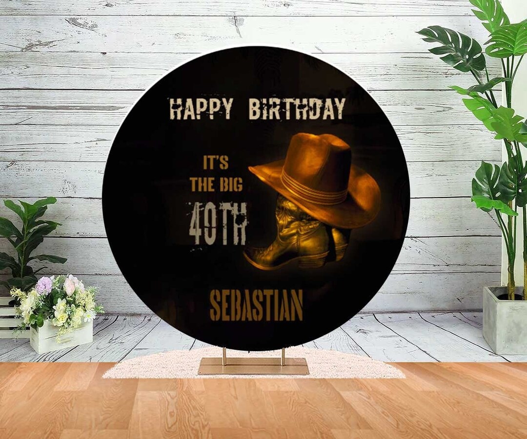 Cowboy Vaquero Old West Rodeo Backdrop Adult Birthday Cowboy Boot Add ...