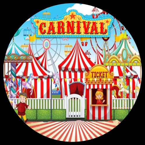 Carnival Backdrop Round - Etsy