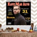 Magazine Cover Photo Birthday Guy Backdrop, Personalized Party Banner ...