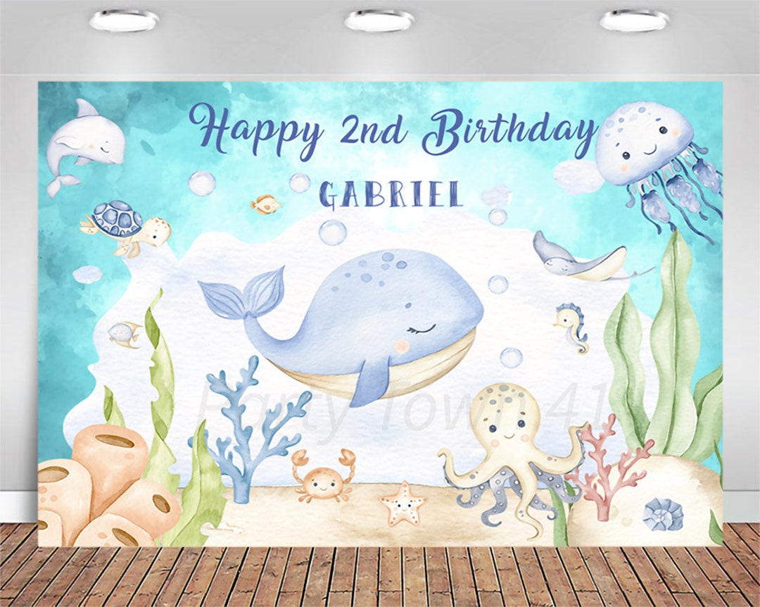 Under the Sea Birthday Backdrop: Editable Ocean Banner (PDF) - Etsy