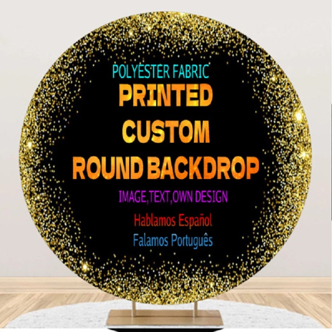 Custom Round Backdrop: Personalized Photo Booth, Event Decor - Etsy