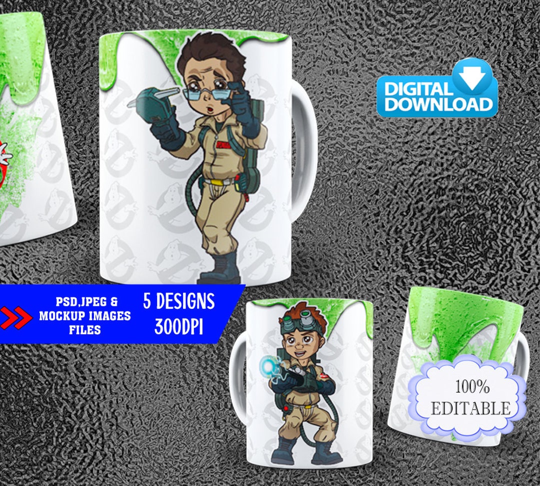 Editable Digital File Nostalgic Ghost Fighter Retro Tv Cartoon - Etsy