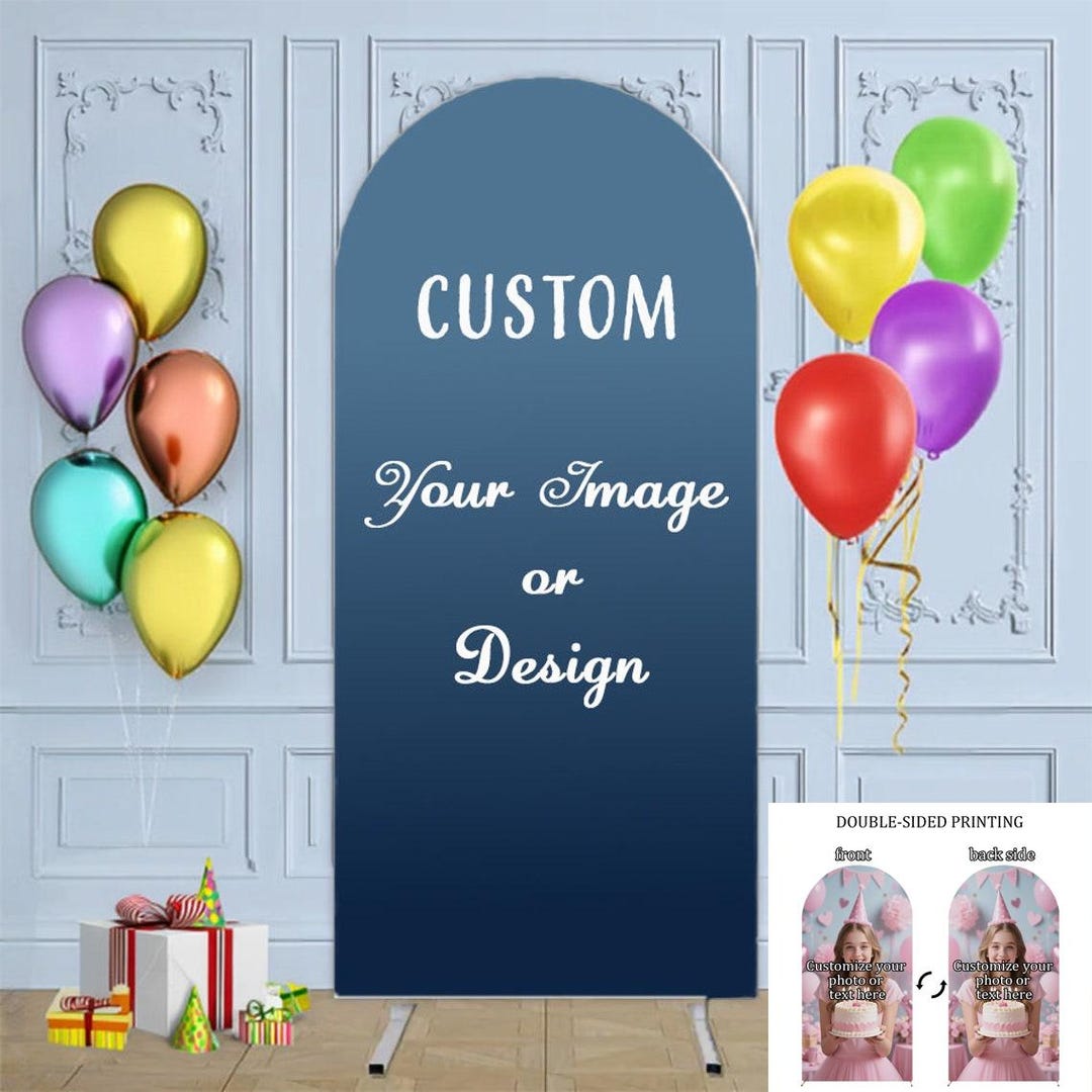 Custom Arch Backdrop Cover: Spandex Fabric, Double-sided Printing ...