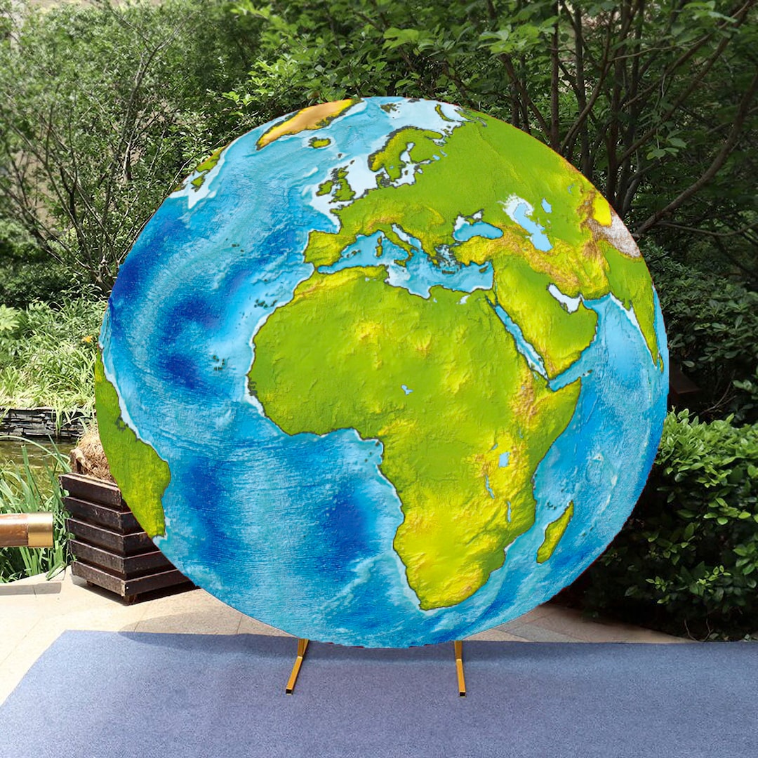 Earth Watercolor Blue Earth View From Space Backdrop Photography ...