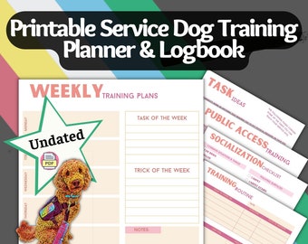 Service Dog Training Planner Socialization Taskspublic - Etsy