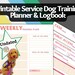 Service Dog Training Log, Task, Socialization & PA Checklists How to ...