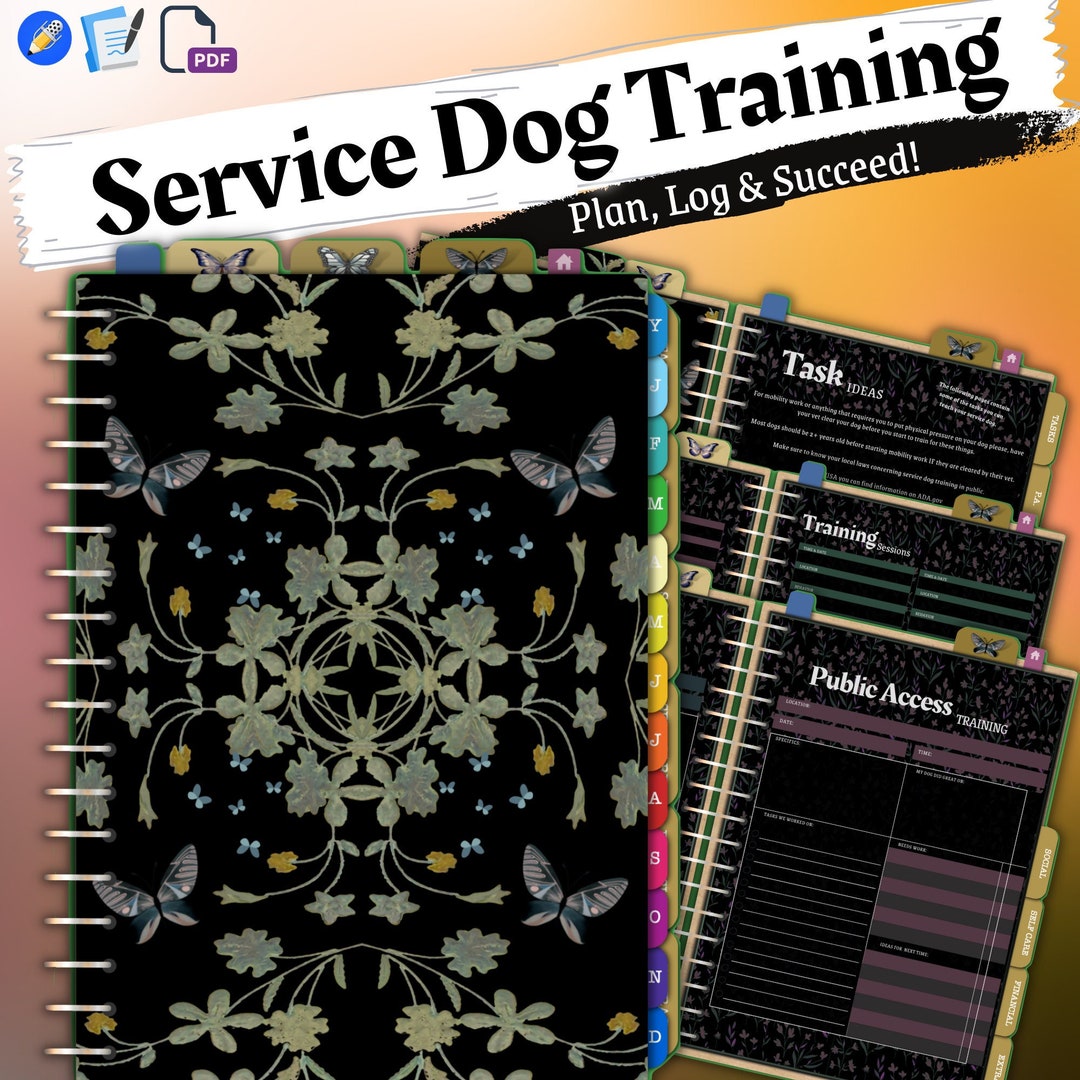 Service Dog Training Planner Socialization, Tasks,public Access ...