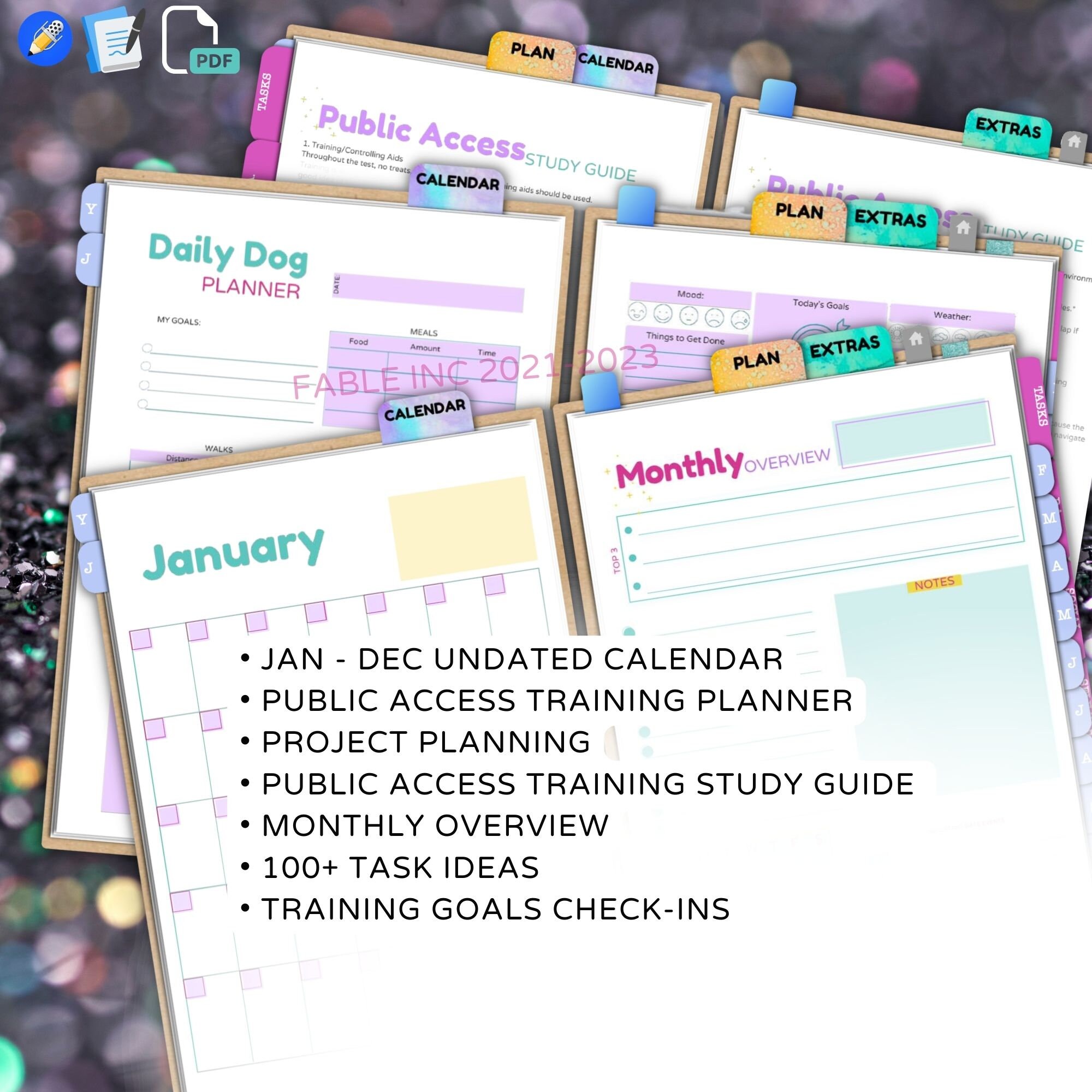 Service Dog Training Planner | Socialization, Tasks,public Access ...