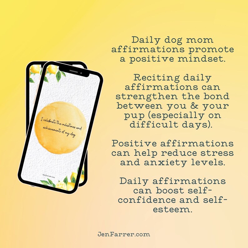 Daily Dog Mom Affirmation Cards Instant Download - Etsy