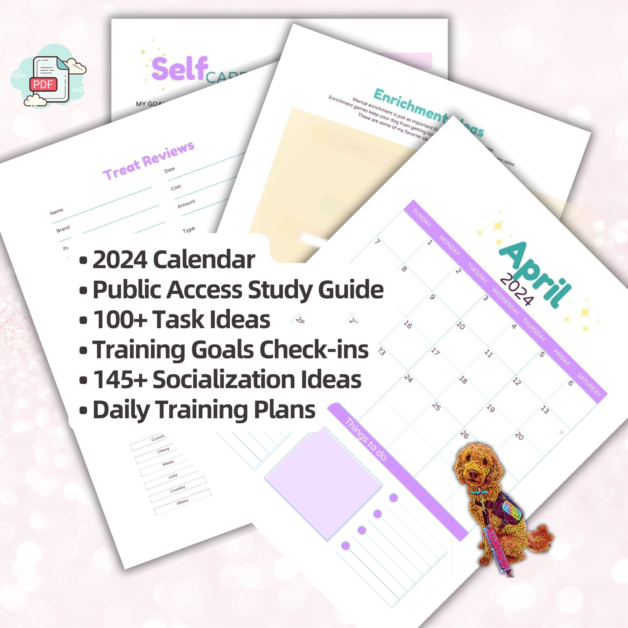 2024 Printable Service Dog Training Planner for Owner Trainers ...