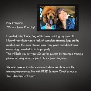 Service Dog Training Log & Planner Undated | Public Access Training ...