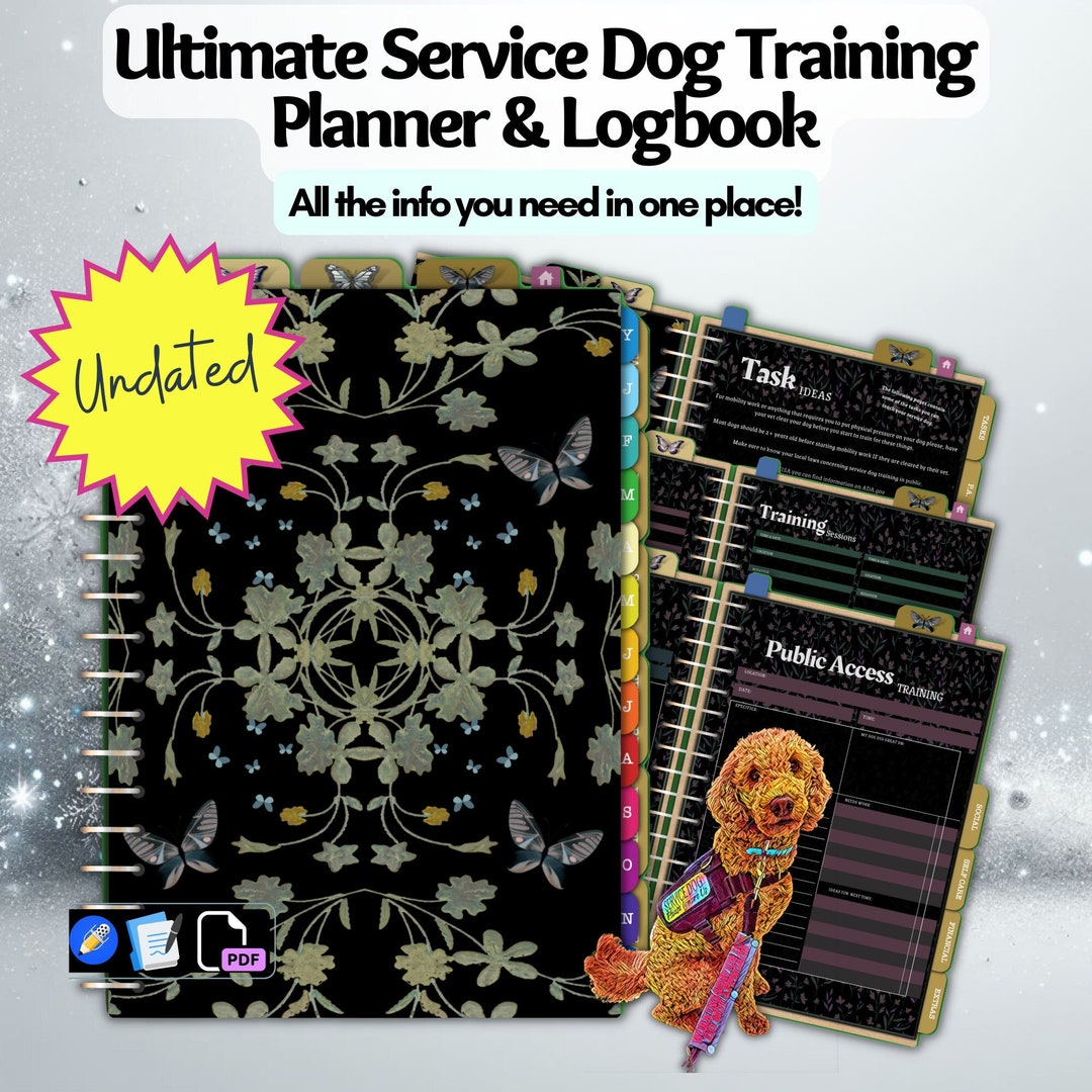 Service Dog Training Planner Socialization, Tasks,public Access ...