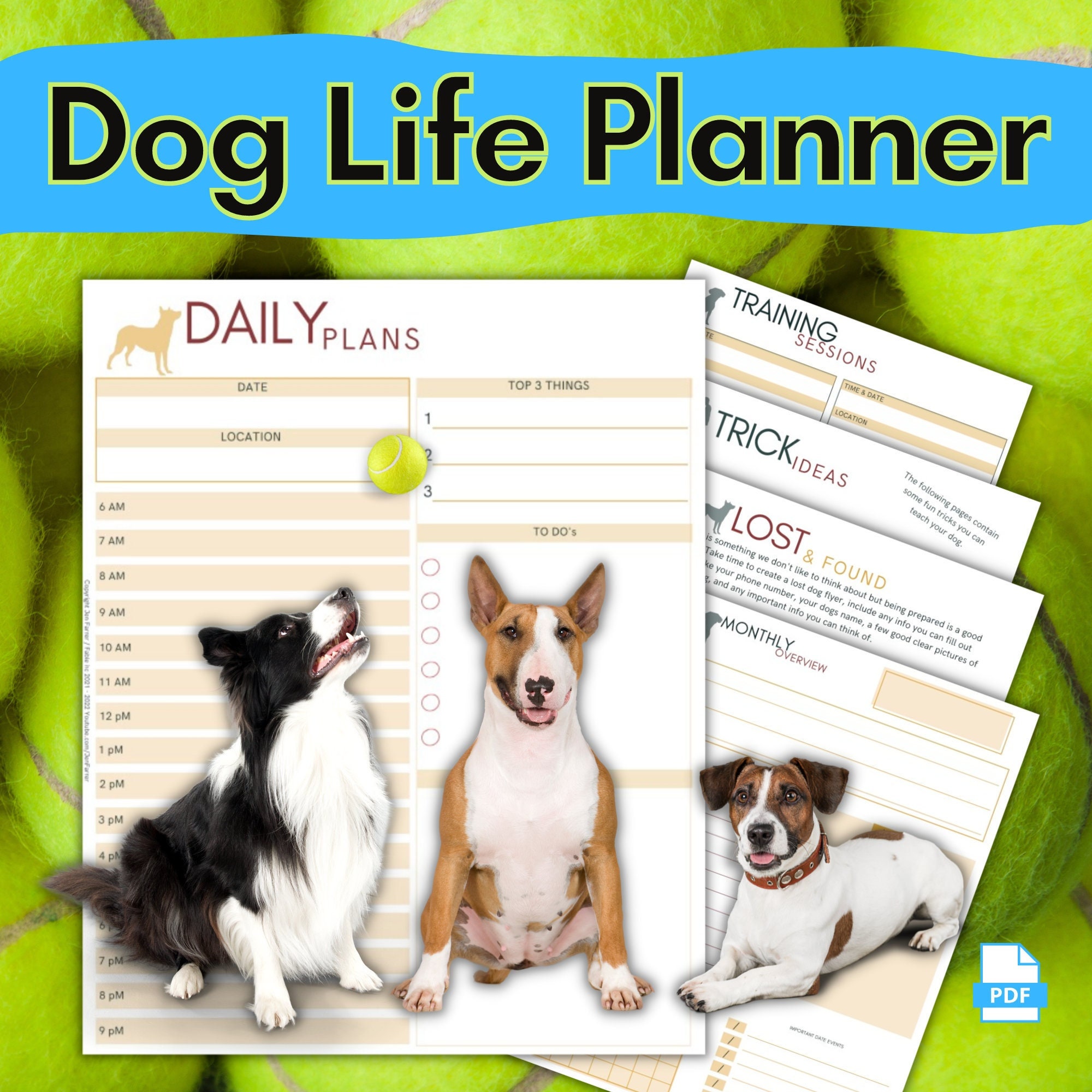Dog Planner Dog Training Checklists Dog Trick Ideas - Etsy