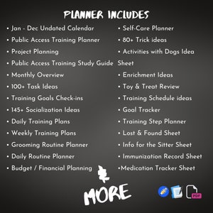 Service Dog Training Log & Planner Undated | Public Access Training ...