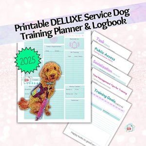 2025 Deluxe Printable Service Dog Trainingsplaner für Besitzer Trainer ...