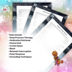 Psychiatric Service Dog Task Training Book for Owner Trainers, Service ...