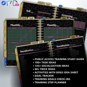 Service Dog Training Planner Socialization, Tasks,public Access ...