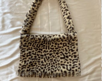 Fluffy Cheetah Print Bag - Etsy
