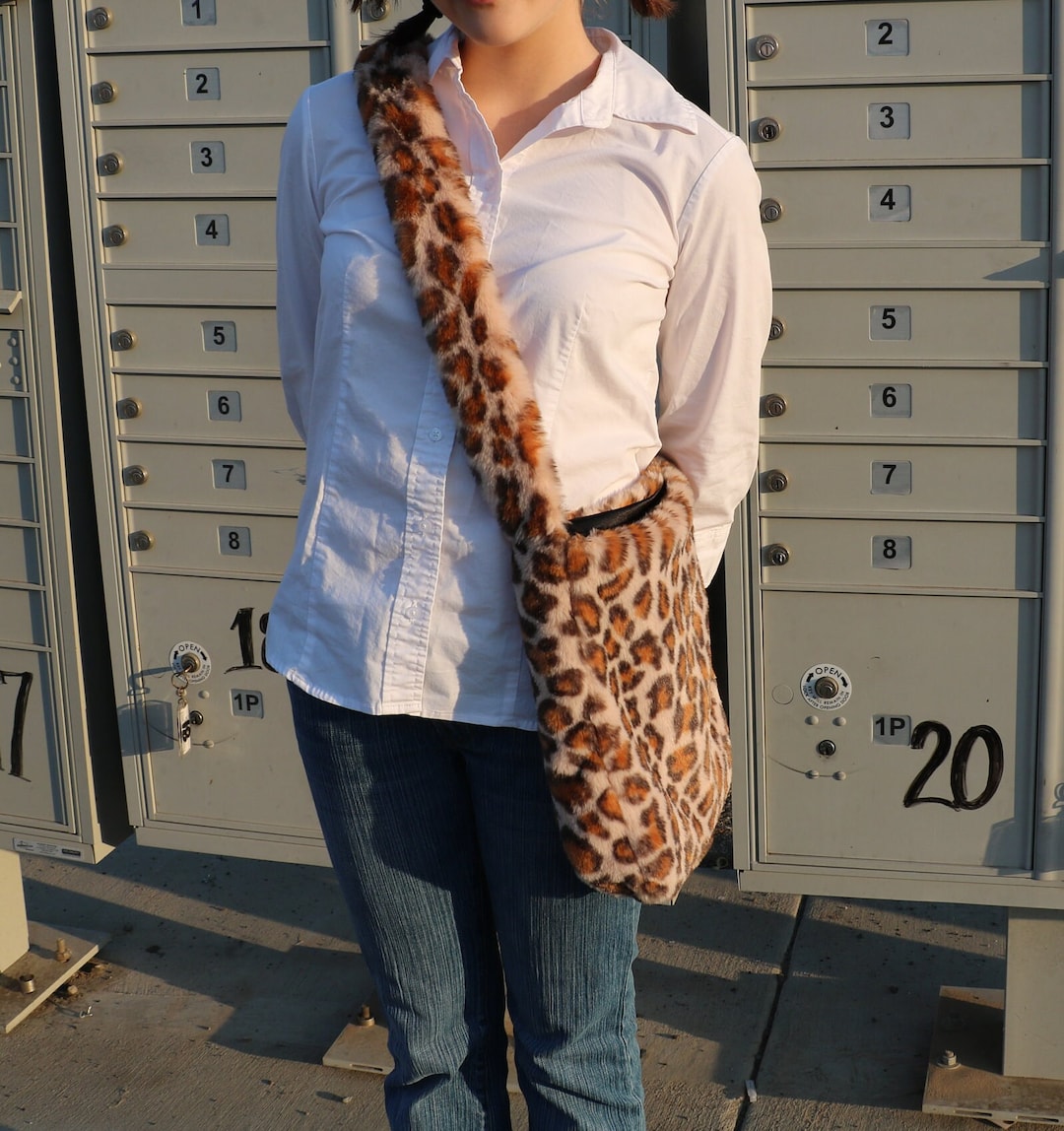 Fluffy Leopard Tote Bag - Classic 90'S Tote Bag - Etsy