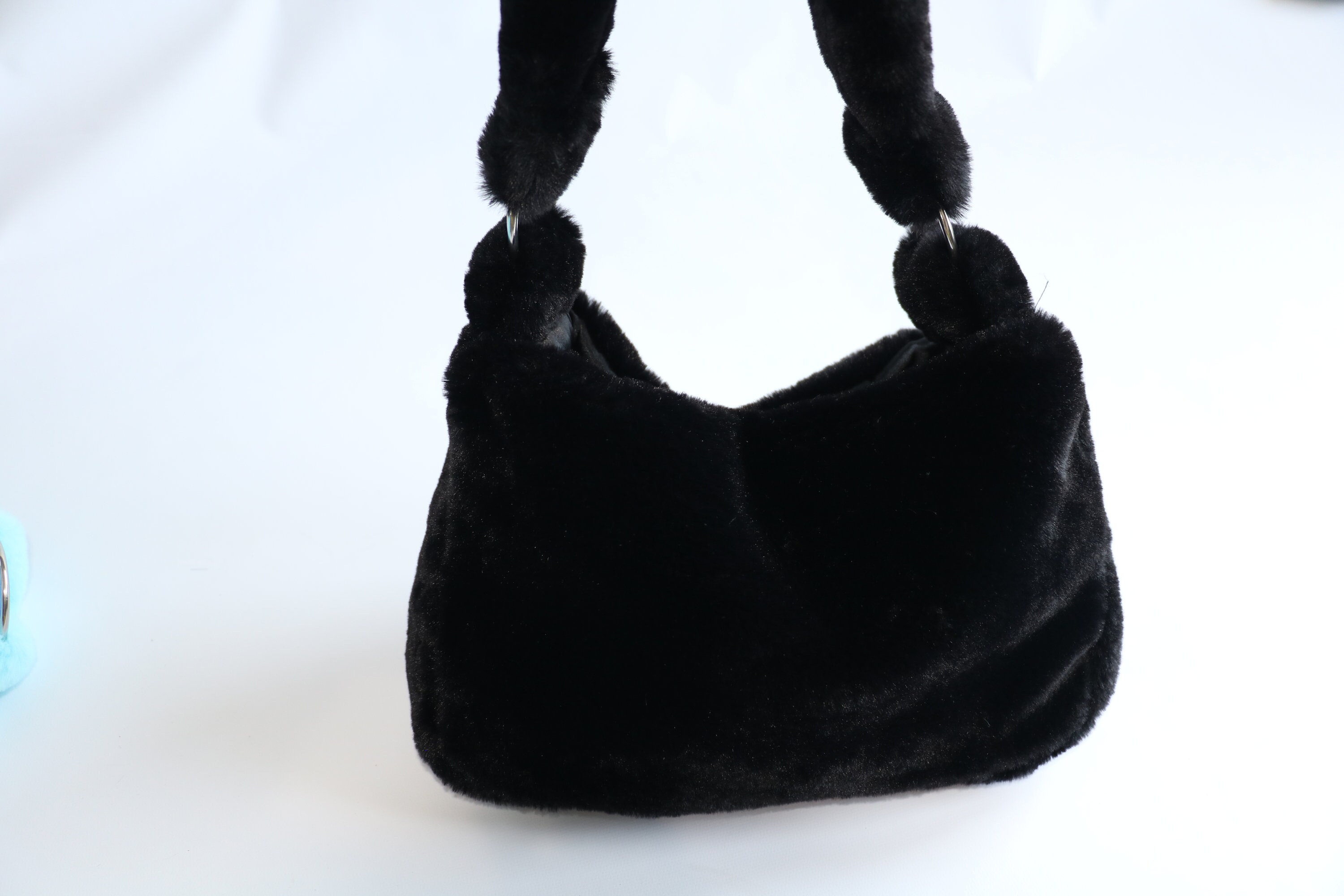 Fluffy Black Mini Bag Classic 90'S Mini Bag - Etsy