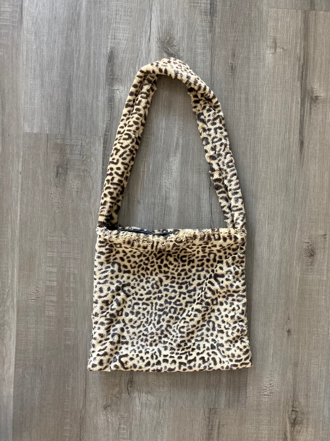 Large Fluffy Cheetah Print Bag - Cheetah Animal Print Fuzzy Purse - Y2k ...