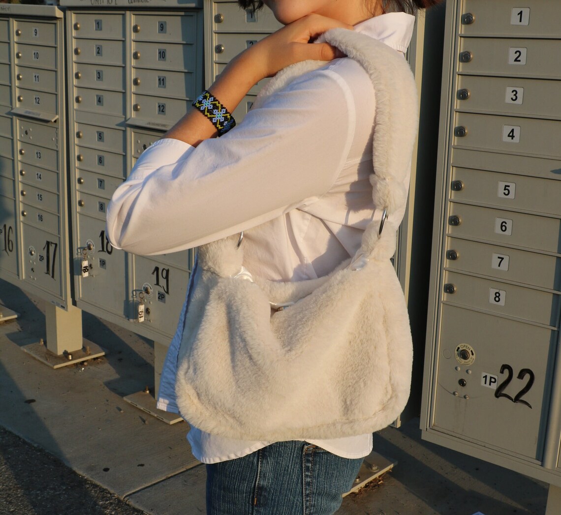 Fluffy Ivory Mini Bag Classic 90'S Mini Bag - Etsy